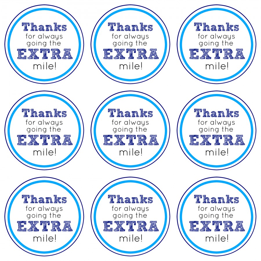 Thanks For Going the Extra Mile Gift Idea + Free Printable Tag – The ...