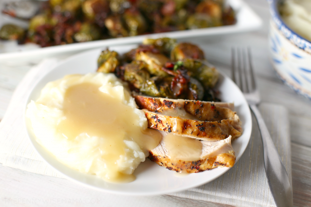 Roasted Turkey & Maple Bacon Brussels Sprouts – The PennyWiseMama