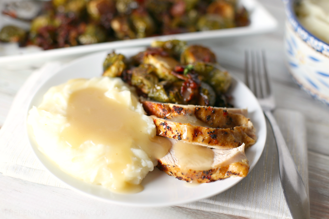 Roasted Turkey & Maple Bacon Brussels Sprouts – The PennyWiseMama