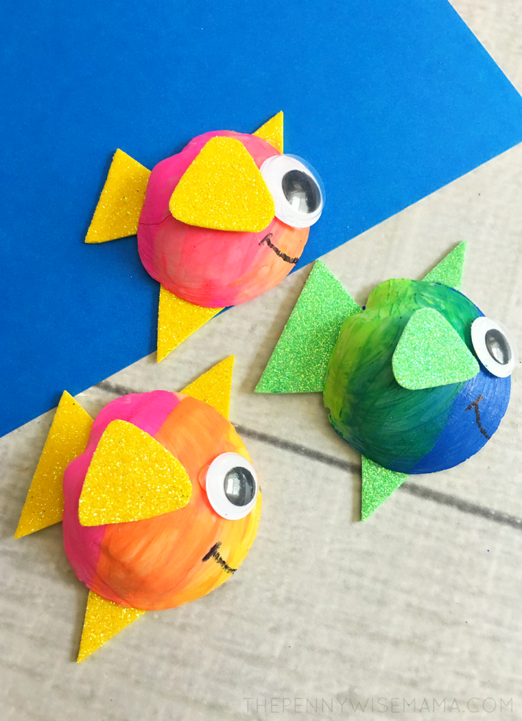 Cute Seashell Fish Craft – The PennyWiseMama