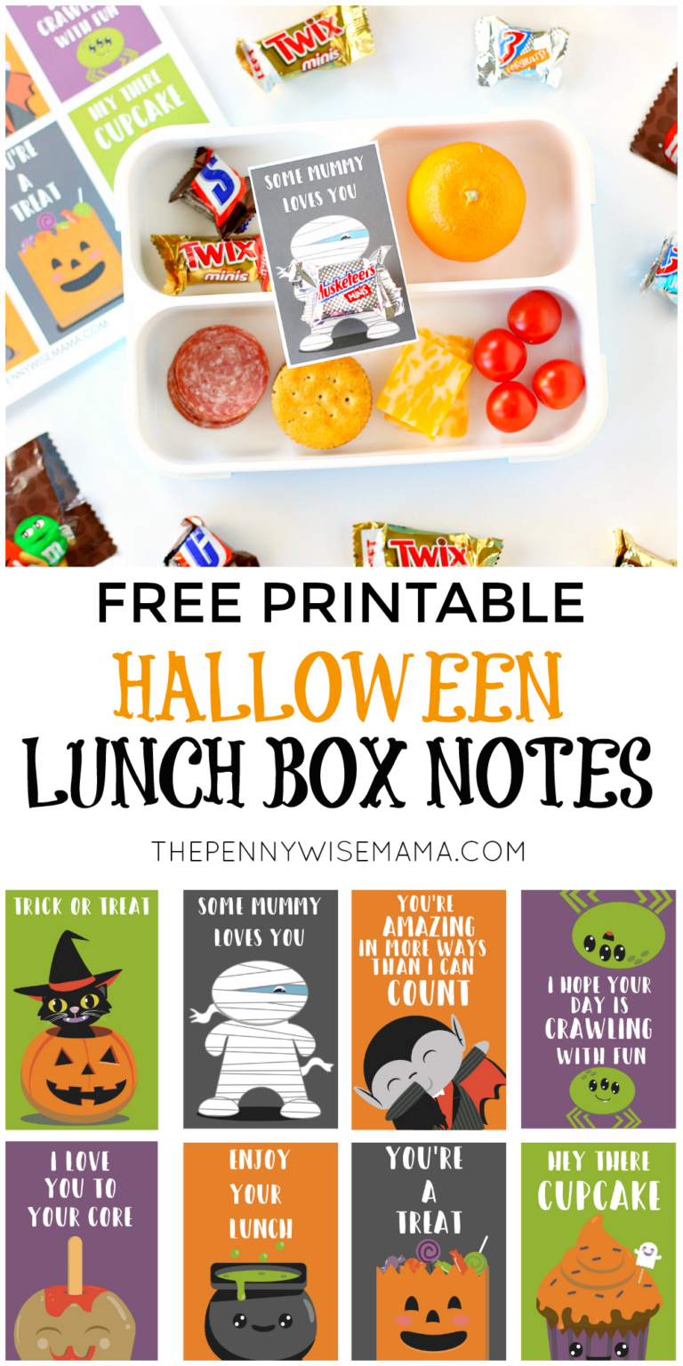 Cute Halloween Lunch Box Notes {Free Printable} – The PennyWiseMama